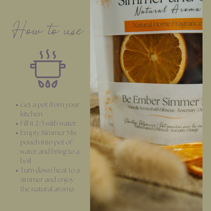 Be Ember Simmer Pot Mix, Natural Autumn Citrus Spice Aroma — Island-ish™