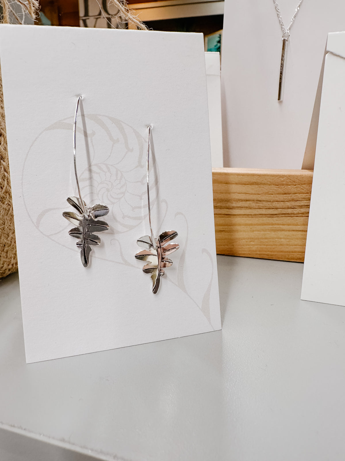 Fern long hook earring — Island-ish™